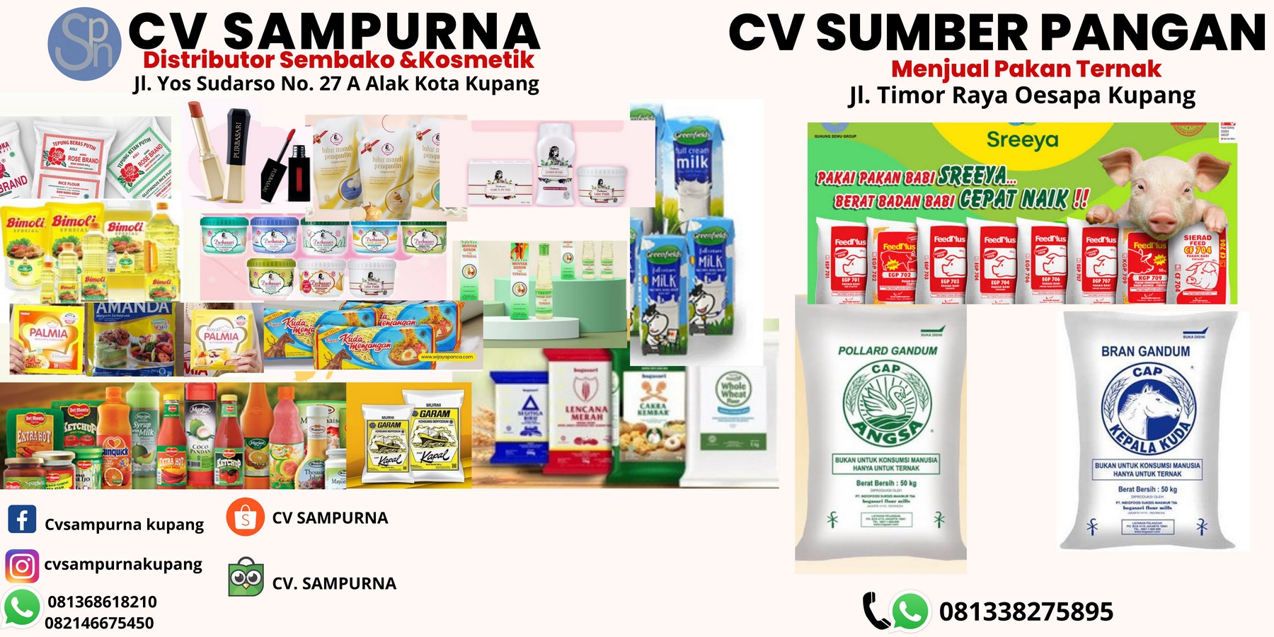 Sponsor: CV Sampurna, CV Sumber Pangan - FGBMFI NTT